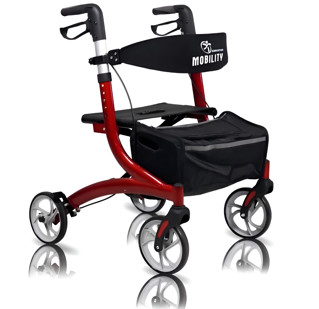 Kingston Mobility RW8860 Style 4 Wheel Rollator Walker with Seat